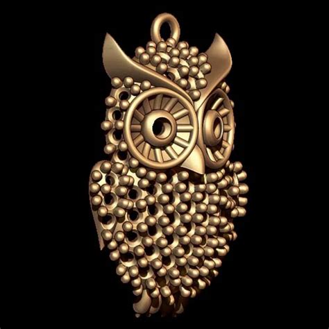 Unique Owl Stl And 3dm File For Jewelry