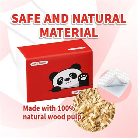 Red Panda Facial Tissue 10 Pck X 300 Sheets Premium Tissue 3000
