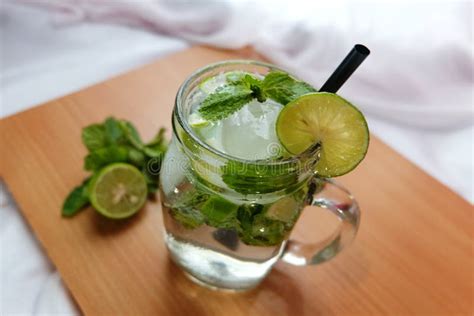 Mojito Or Virgin Mojito Long Rum Drink With Fresh Mint Lime Juice