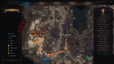 How To Find The Harper Stash In Baldurs Gate 3