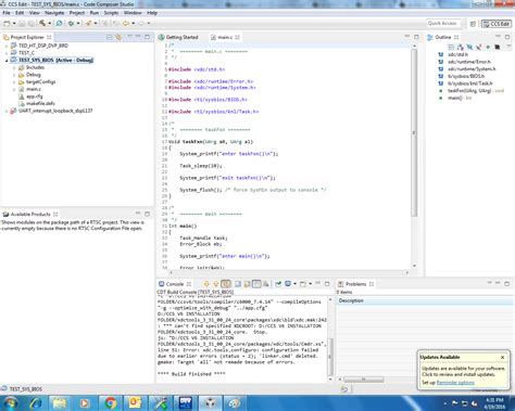 SYS BIOS PROJECT BUILD ERROR IN CCSV Processors Forum Processors TI E E Support Forums