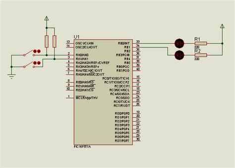 While Loop Button With Led Control Hi Tech C Example Electronics Projects Circuits