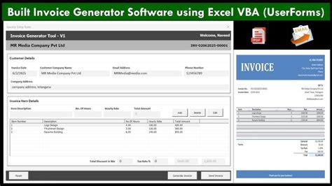 Userform Example In 2020 Excel Tutorials Invoice Format