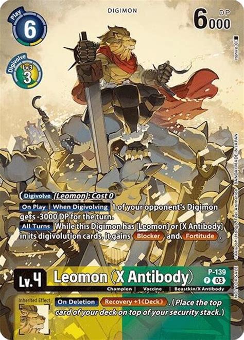 Leomon X Antibody Update Pack 2024 P 139 Huntercard Tcg