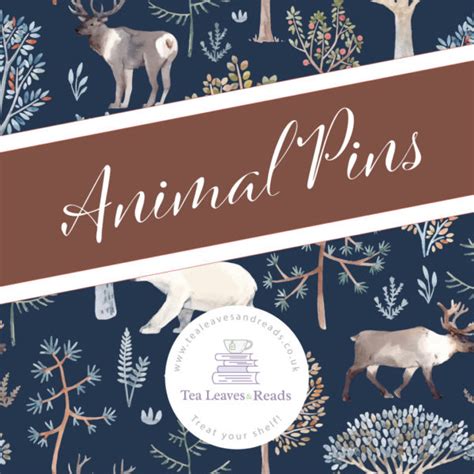 Animal Pin Badges Tea Leaves And Reads