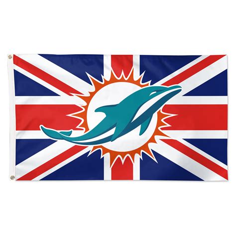 Miami Dolphins Flag 3 X 5 Foot Rebel Sport