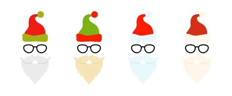 Santa With Glasses Vector Art Icons And Graphics For Free Download