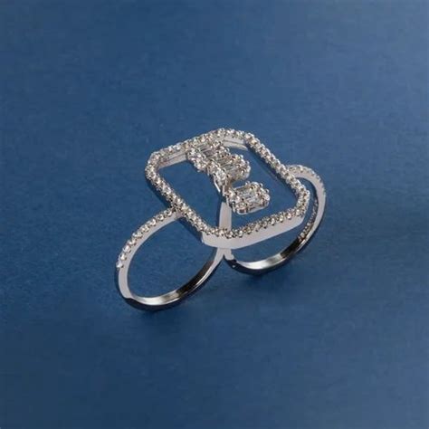 Metal Brass Silver Two Finger Rectangle Ring At Rs 300 In Nagpur Id 2852578443655