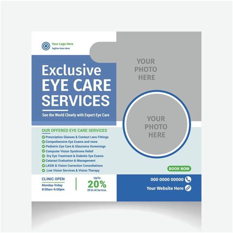 Professional Optometrist Eye Care Social Media Post Layout 51151855