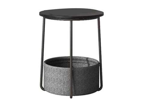 Parya Home Table Basse Ronde Table Dappoint Avec Panier En Tissu