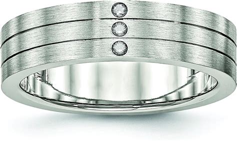 Chisel Stainless Steel Brushed Wcz 6mm Grooved Band Size