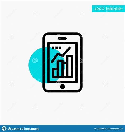 Graph Analytics Info Graphic Mobile Mobile Graph Turquoise