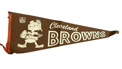 Vtg 1950s Nfl Cleveland Browns Full Sized Brownie Wearing Crown Logo