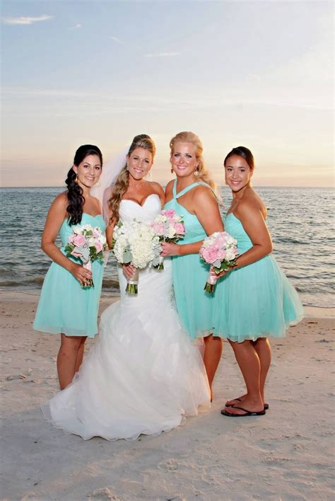 Tiffany Blue Beach Bridesmaid Dresses