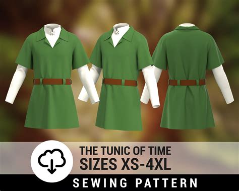 Link Tunic Sewing Pattern Mens Xs 4xl Ocarina Of Time Etsy Tunic