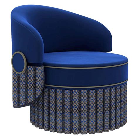 Blue Velvet And Leather Armchair For Sale At 1stdibs