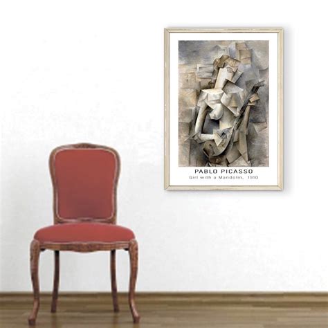 Pablo Picasso Girl With A Mandolin Printpicasso Paintingcubist