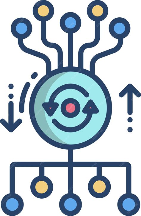 Ai Processingsolid Linear Color Vector Illustration Premium Vector