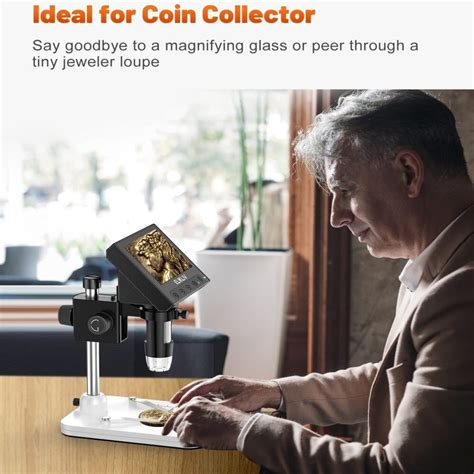 Elikliv 43 Lcd Digital Microscope Soldering 1000x Adult Coin