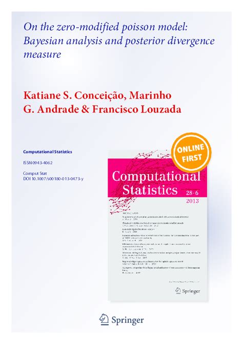 Pdf On The Zero Modified Poisson Model Bayesian Analysis And Posterior Divergence Measure