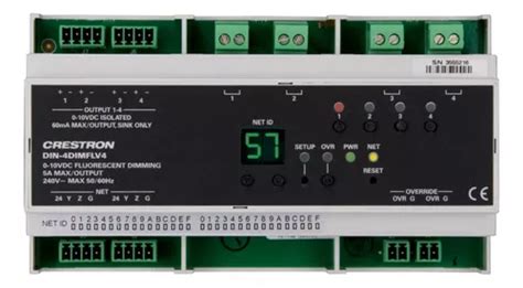 Módulo Dimmer Crestron Din 4diflv4 Din 0 10v Cuotas Sin Interés
