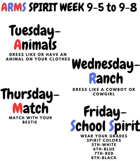 Arms Spirit Week