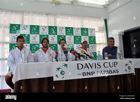 09 09 2013 Umag Croatia Press Conference Of Croatia Davis Cup Team Ivan Dodig Antonio Veic