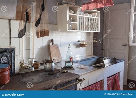 Old Kitchen In A Working Class Neighborhood Of Legazpi In The Iron