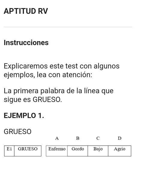 Resueltoaptitud Rv Instrucciones Explicaremos Este Test Con Algunos