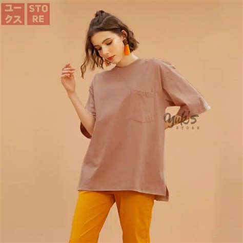 Jual Kaos Polos Oversize Pocket Unisex Kaos Polos Oversize Pria