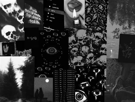 Download Dark Gothic Aesthetic Collage Wallpaper