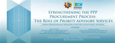 Strengthening The Ppp Procurement Process The Role Of Probity Advisory Services Ppp Center