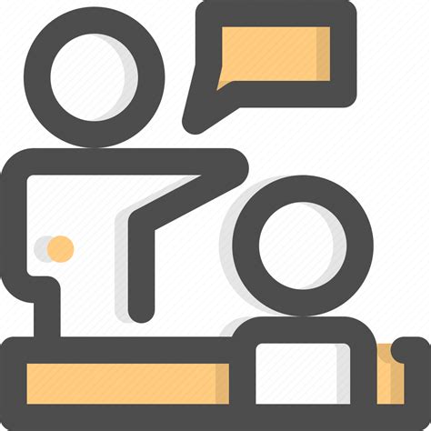Class Lecture Lecturing Person Teach Teacher Tutor Icon