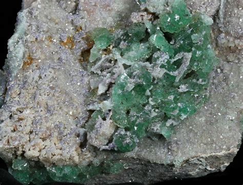 275 Green Fluorite On Druzy Quartz Unaweep Canyon Colorado 33358