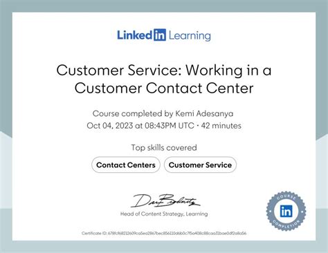 kemi adesanya on linkedin certificate of completion