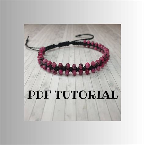 Pink Beaded Fishbone Macrame Bracelet Tutorial ~ Beginner Friendly