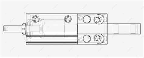 Abstract Industry Object Concept Vector Outline Connect Element Engineering Outline Vector