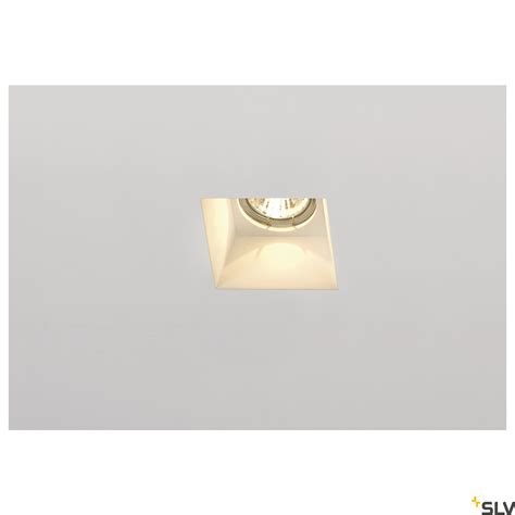Plastra Recessed Fitting Qpar51 Square White Plaster Max 35w