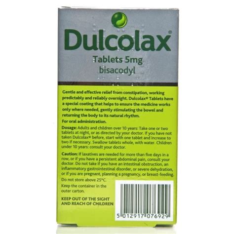Buy Dulcolax 12 Years Plus 100 Tablets Chemist Direct