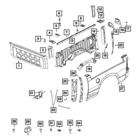 Mopar® 68365025aa Box Side Outer Panel