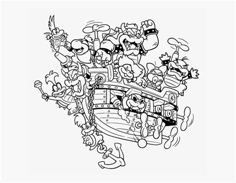 Mario Fighting Bowser Coloring Pages