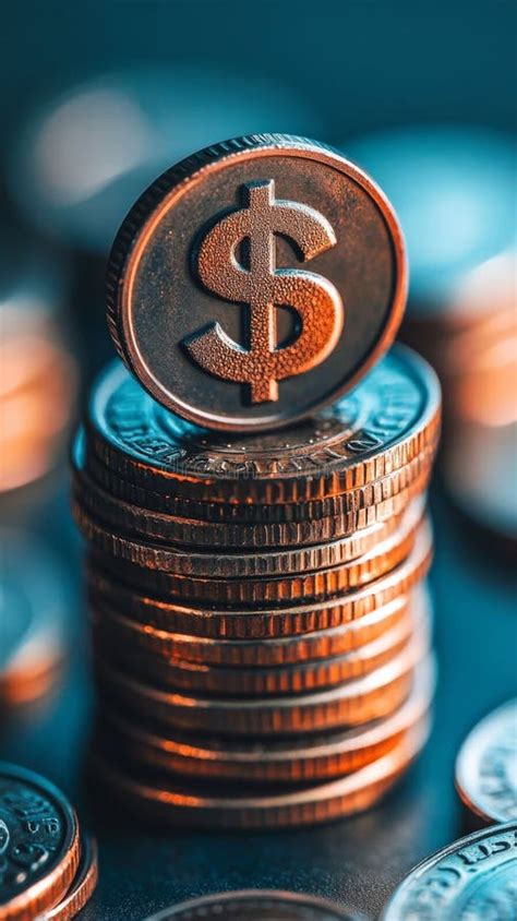 Stack Of Coins With Dollar Symbol Financial Growth Concept Stock Image Image Of Currency