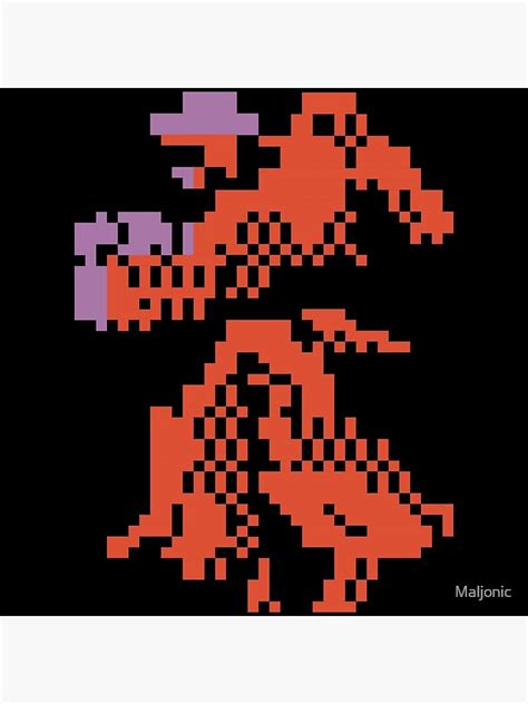 Retro Video Game Bad Guy Pixel Art Art Print For Sale By Maljonic Redbubble