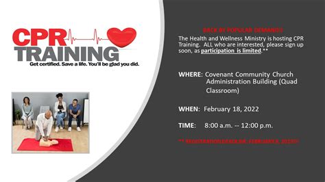 Cpr Training Registration Covenant Community Church