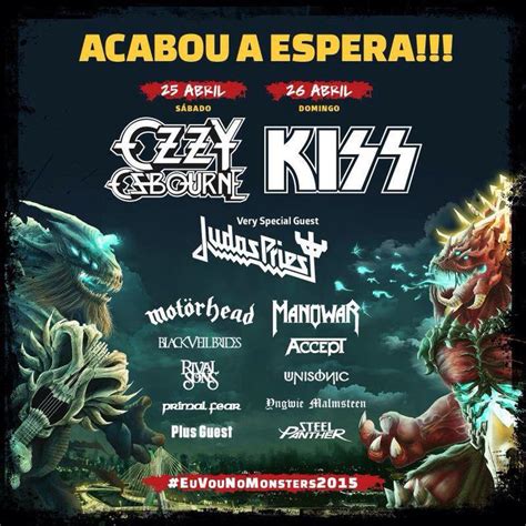Monsters Of Rock Brazil 4 26 15 Vintage Concert Posters Concert