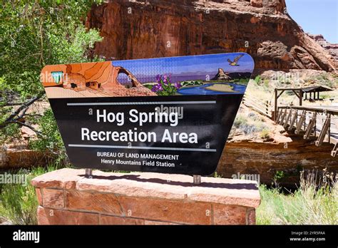 Hanksville Ut Usa June 18 2024 Bureau Of Land Management Sign For