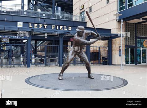 Willie Stargell Statue Outside Pnc Park Sports Stadium In Pittsburgh
