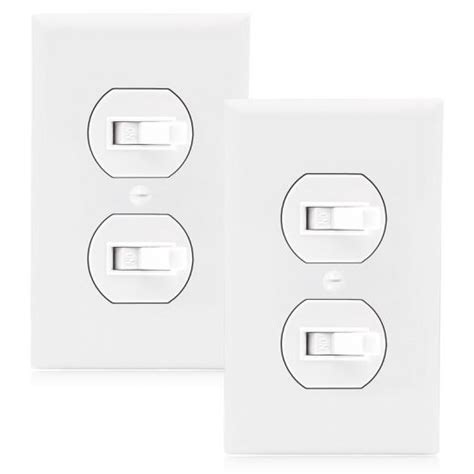 Single Pole Duplex Toggle Combination Light Switch 2 Pk