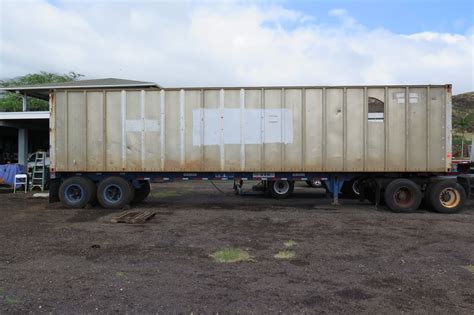 40 Shipping Container On Double Axle Chassis W Contents Oahu Auctions