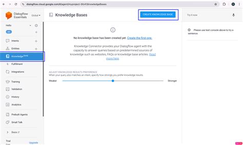 Dialogflow Knowledge Base
